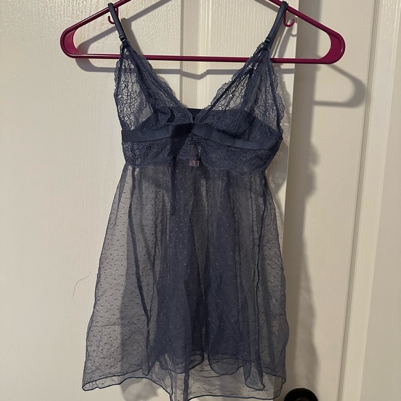 Victoria's Secret | Intimates & Sleepwear | Sheer Steel Blue Baby Doll ...